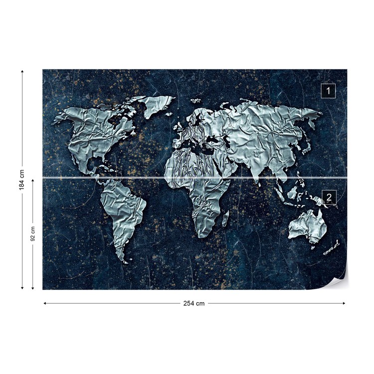 Modern 3D World Map Poster Mural, Papier peint | Acheter-le sur ...