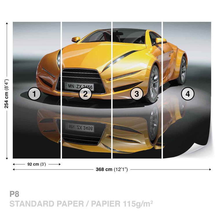 Voiture de course sportive Poster Mural, Papier peint | Acheter-le sur ...
