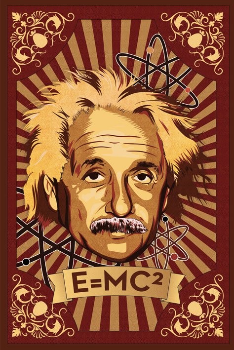 Albert Einstein - mural Póster, Lámina | Compra en Posters.es