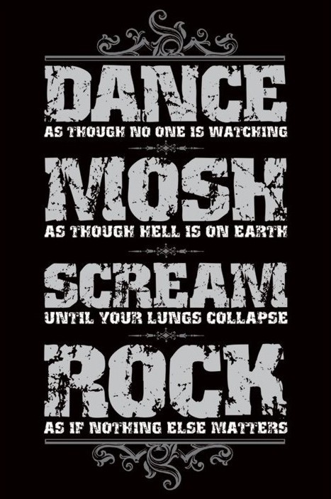Dance mosh scream Rock Póster, Lámina | Compra en Posters.es