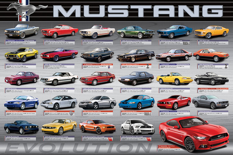 Ford Mustang Evolution 50th Ls Póster, Lámina | Compra en Posters.es