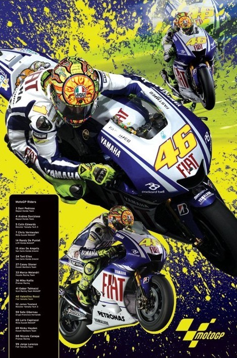 Poster Moto GP - rossi | Muur posters | 3+1 GRATIS | Europosters