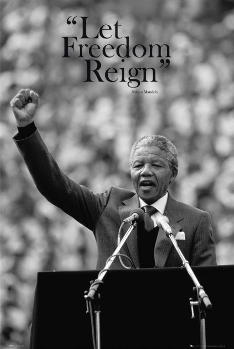 Poster Nelson Mandela - freedom | Muur posters | 3+1 GRATIS | Europosters
