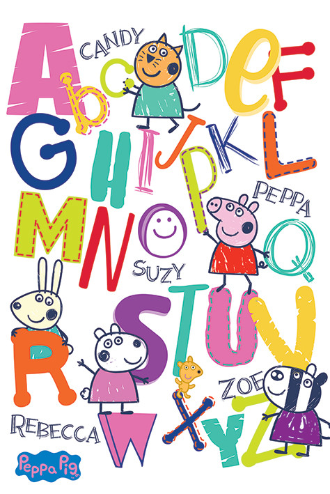Peppa Pig - Alphabet Póster, Lámina | Compra en Posters.es