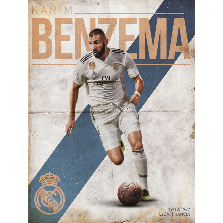 Kunstdruck Real Madrid - Benzema | Poster, Wandbilder | Europosters