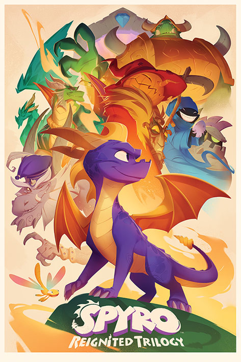 Poster Spyro - Animated Style | Muur posters | 3+1 GRATIS | Europosters