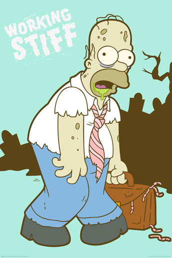 THE SIMPSONS - working stiff Póster, Lámina | Compra en Posters.es