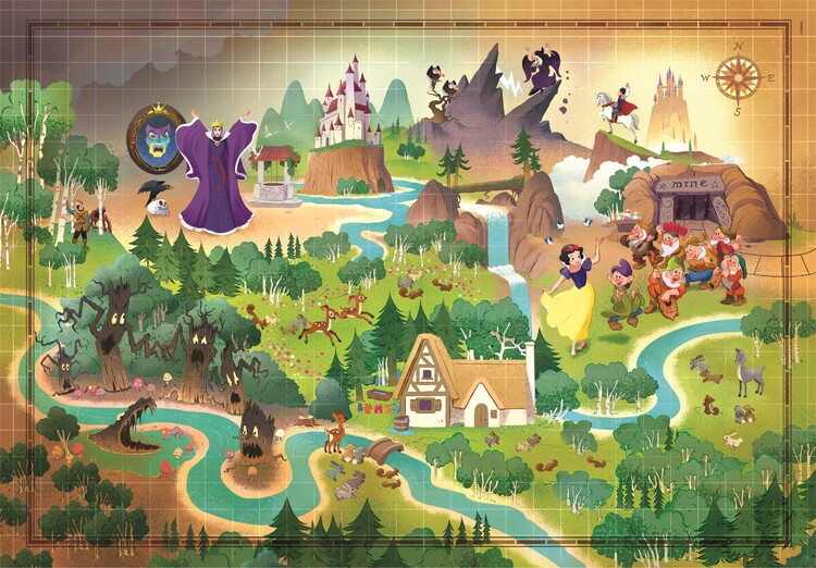 Jigsaw puzzle Story Maps - Snow White | Tips for original gifts | UKposters