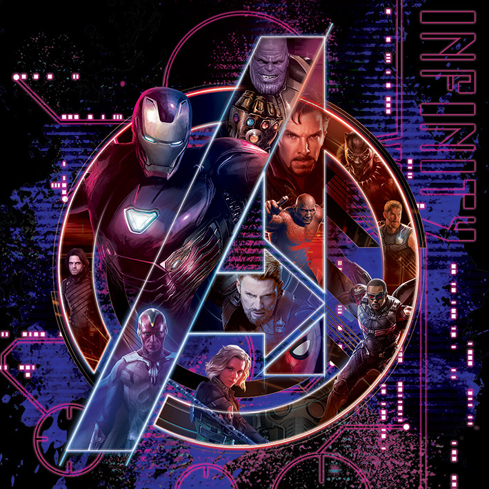 Avengers Infinity War - Icon Characters Tableau sur toile | Décorations ...