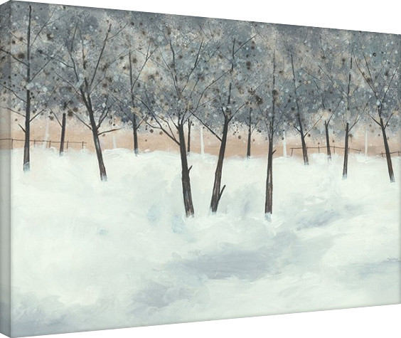 Stuart Roy - Silver Trees on White Tableau sur toile | Décorations ...