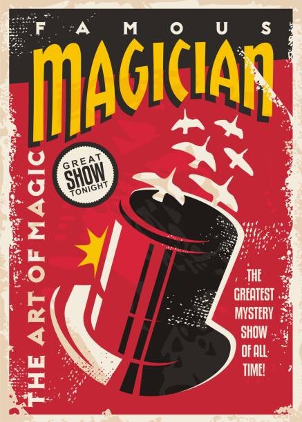 Wall Art Print | Vintage poster for magic performance -, lukeruk ...