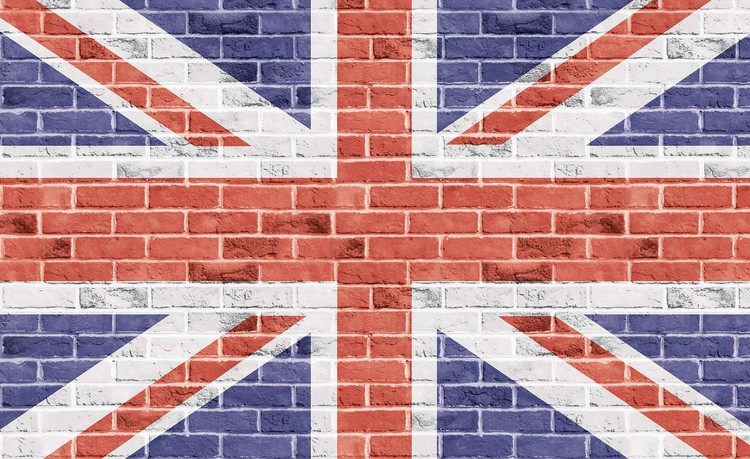 Brick Wall Union Jack Wall Paper Mural | Buy at UKposters