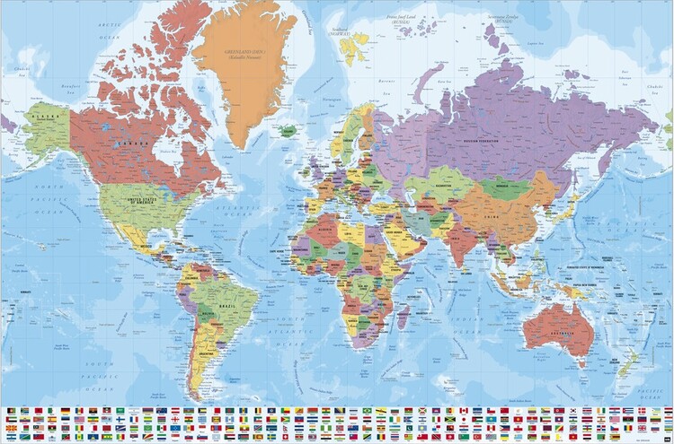 Poster print with frame World Map | UKposters